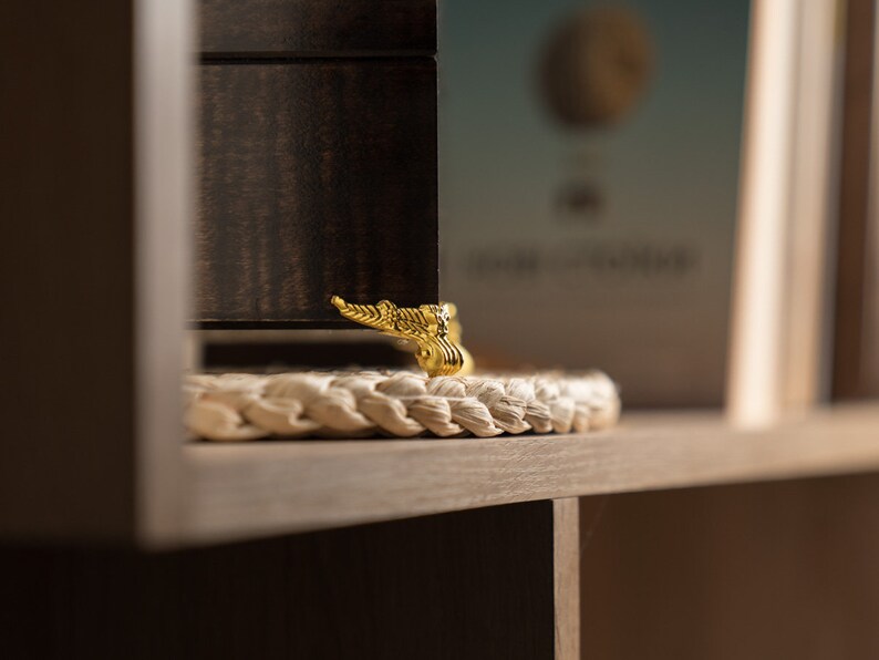 Miniature Gold Metal Box Legs: Jewelry Box Feet, Furniture Supplies ...