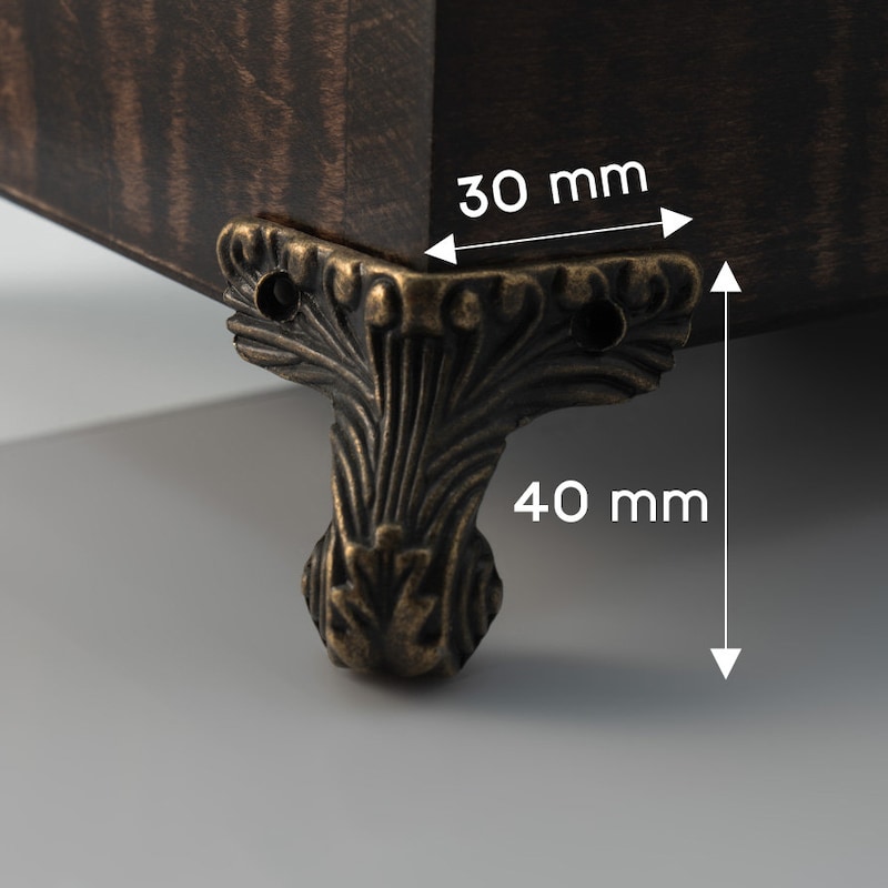 Decorative Brass Box Legs - Etsy