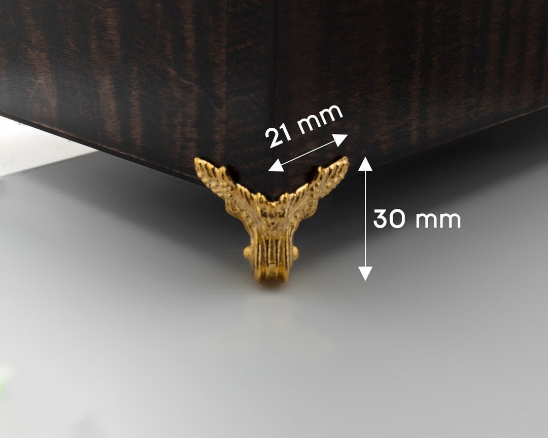 21x30 Mm Golden Decorative Box Feet - Classic Antique Brass Jewelry Box ...