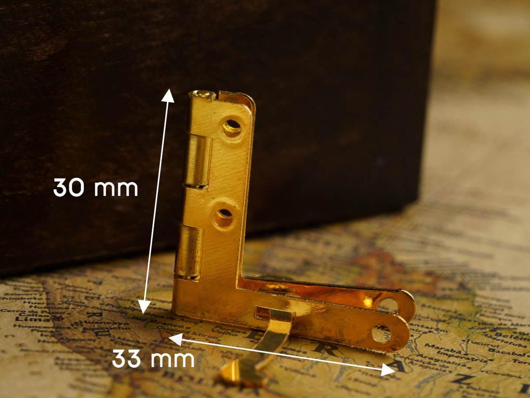 Elegant Gold Decorative Hinges for Furniture, Secure Small Hardware for ...