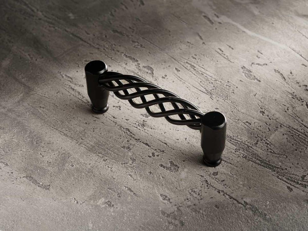 Modern Forged Handles for Furniture / Black Cupboard Handles / Classic ...
