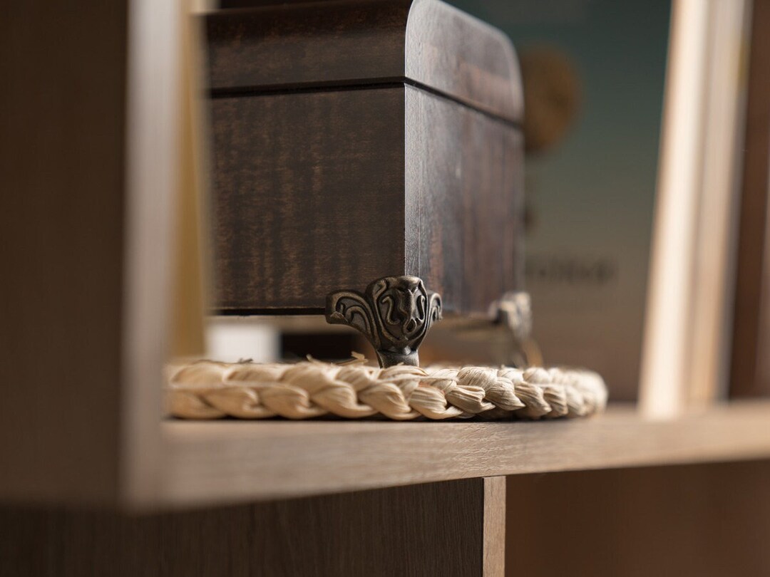 Metal Box Hardware 30x30 Mm, Antique Brass Jewelry Box Legs, Vintage ...