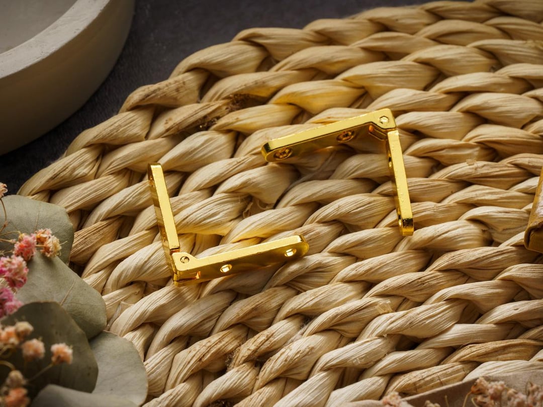 Elegant Gold Decorative Hinges for Furniture, Secure Small Hardware for ...