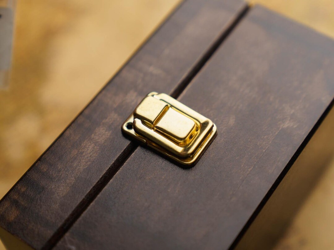 Small Gold Lock With Metal Decor Latch 38х25mm, Elegant Gold Latch Hook ...