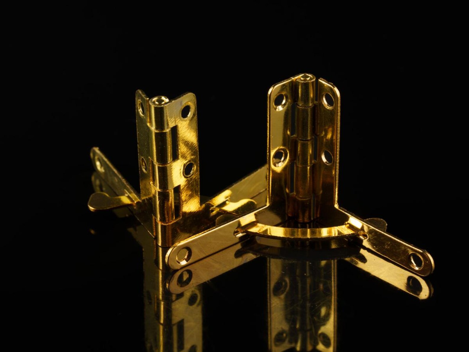 Elegant Gold Decorative Hinges for Furniture, Secure Small Hardware for ...