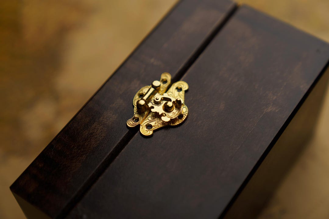 Gold Latch Metal Lock 38x28mm, Unique Gold Lock for Jewelry Box ...