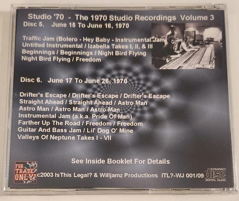 Jimi Hendrix: the 1970 Studio Recordings - Complete 1970 Studio ...