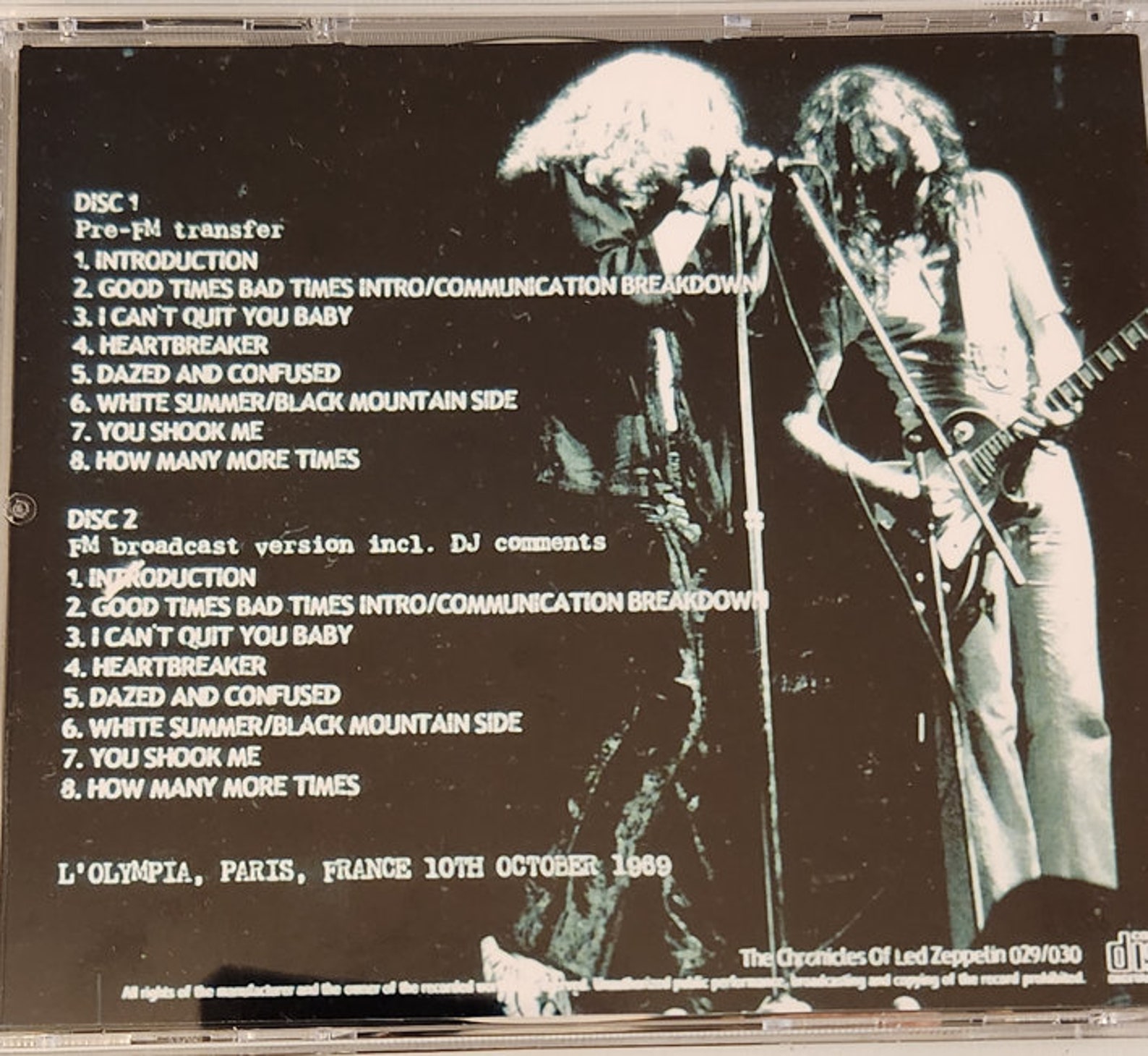 Led Zeppelin - One Night Stand in Paris, L'olympia, Paris, France ...