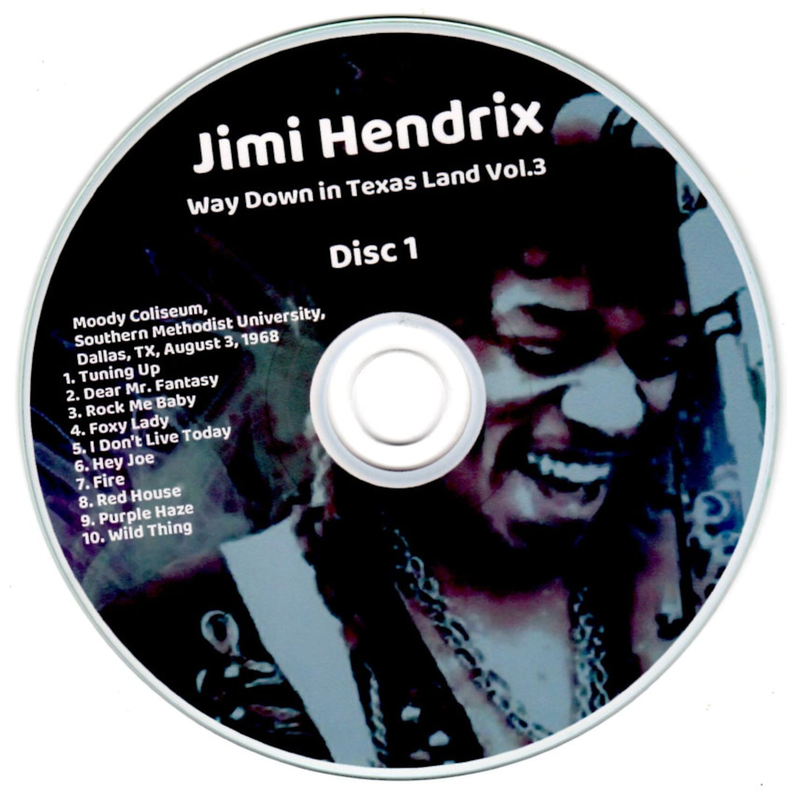 Jimi Hendrix: Way Down in Texas Land Vol.3 - Dallas TX, August 3, 1968 ...