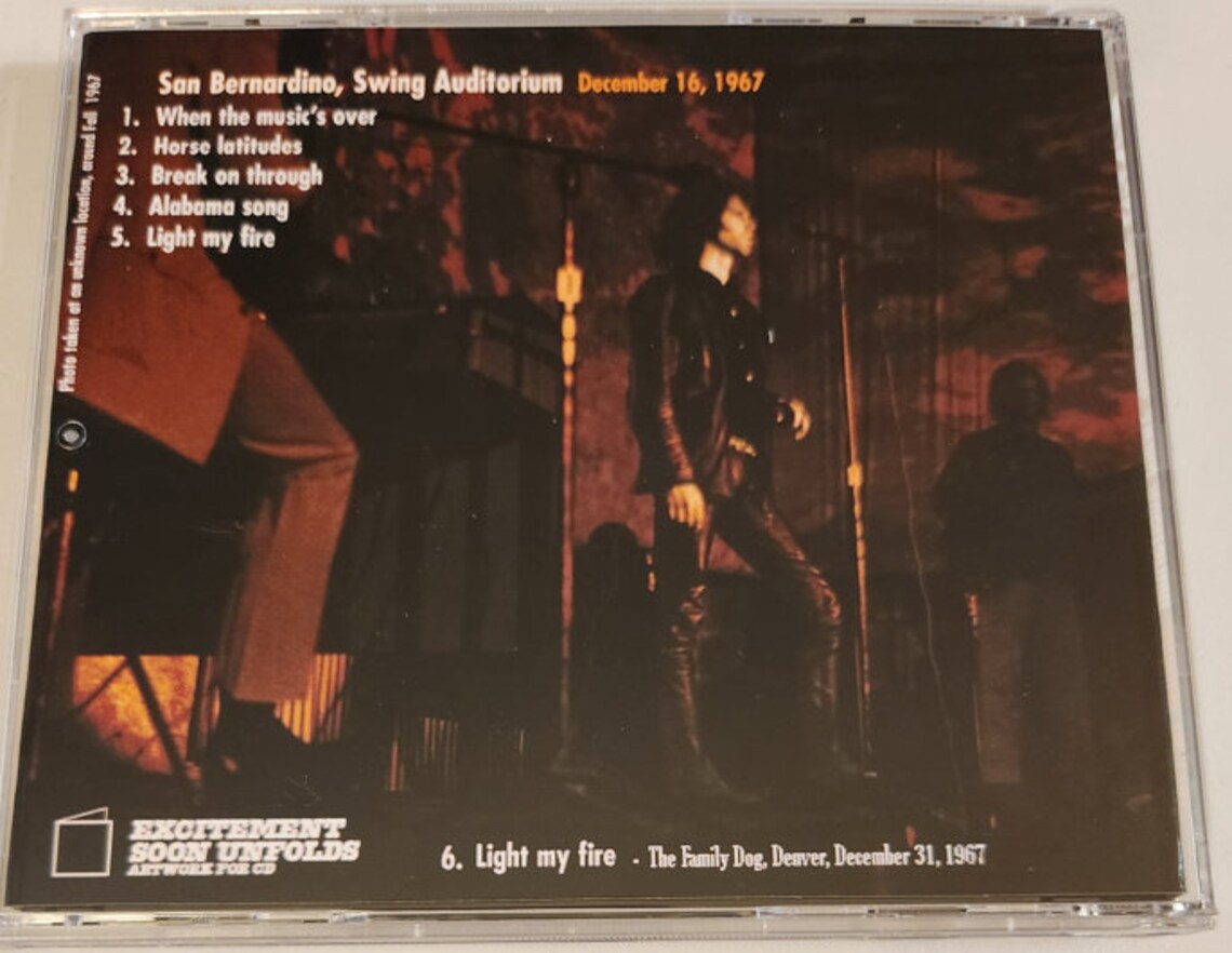 The Doors: Swing Auditorium, San Bernardino, December 16, 1967 (1CD) - Etsy