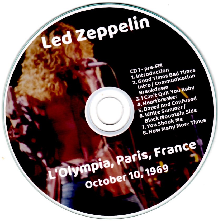 Led Zeppelin - One Night Stand in Paris, L'olympia, Paris, France ...