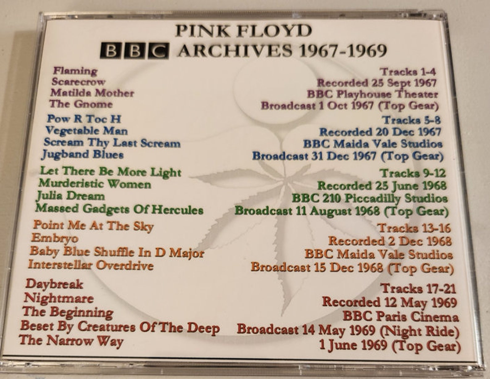 Pink Floyd: BBC Archives 1967-69 - Live Concert + Unreleased Studio Sessions (1CD) - Etsy