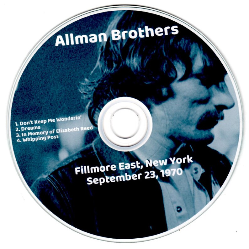 Allman Brothers: Fillmore East, New York, September 23, 1970 - Live ...