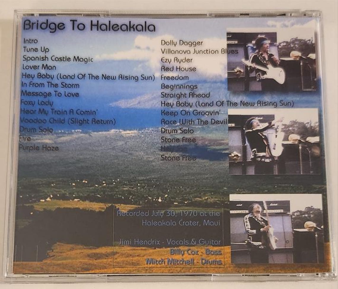 Jimi Hendrix: Bridge to Haleakala (aka. the Maui Concerts) Haleakala ...