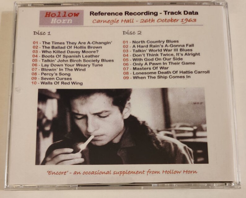 Bob Dylan: Unravelled Tales - Carnegie Hall, New York, October 26, 1963 ...