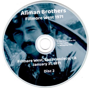 Allman Brothers: Fillmore West 1971 - Fillmore West, San Francisco, CA ...