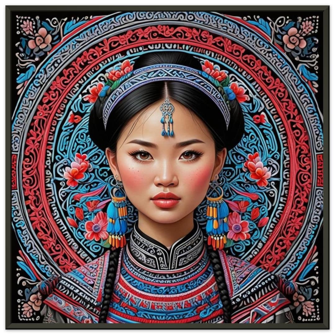 Hmong Art Tribute AI Generated Art on Matte Paper Metal Framed Poster ...