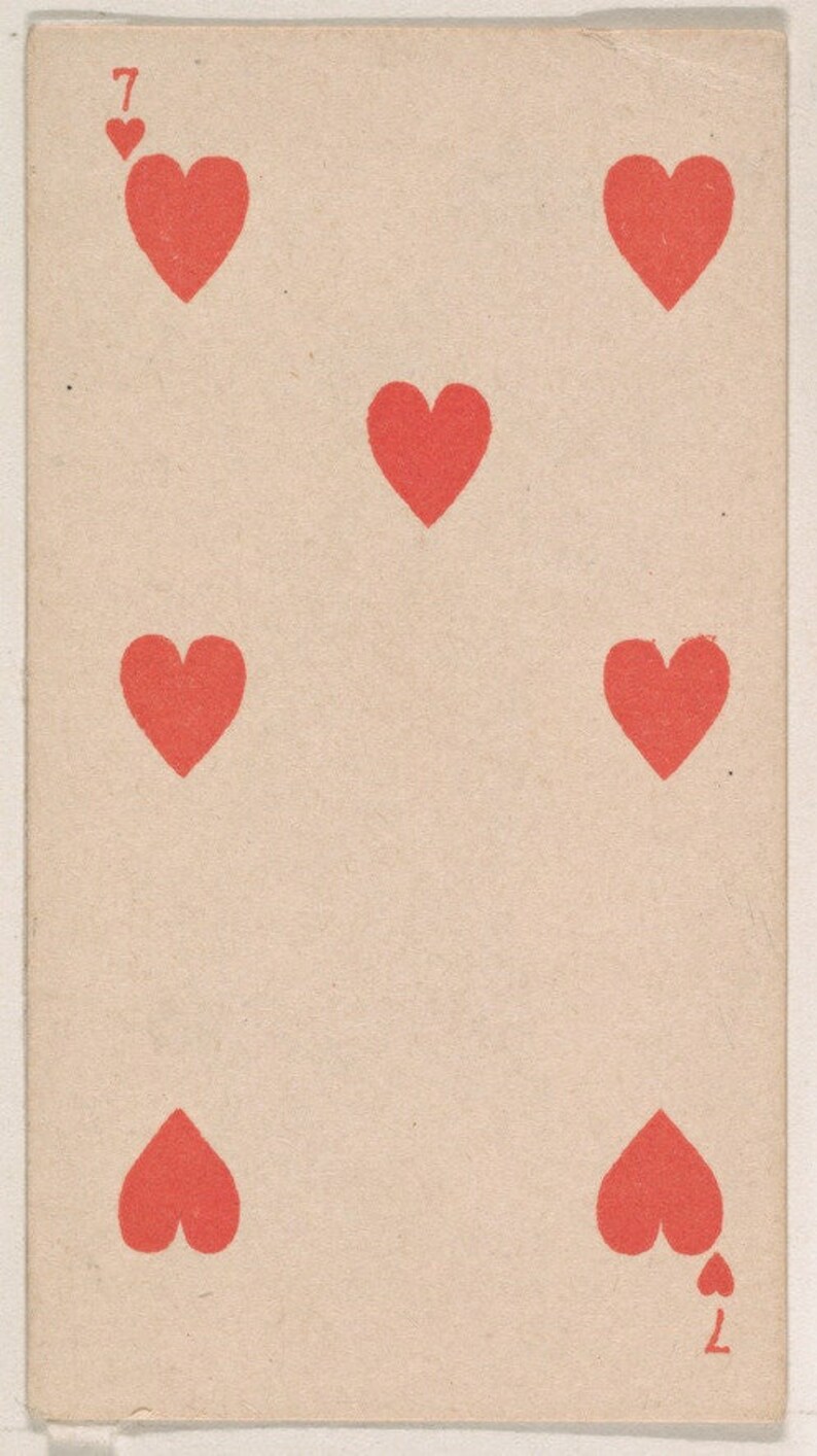Fine Art Print, Playing Cards, Digital Print, Hearts - Etsy