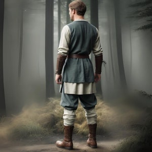 Forest Ranger Medieval Men's Tunic Set | Viking Cosplay Men's Outfit ...