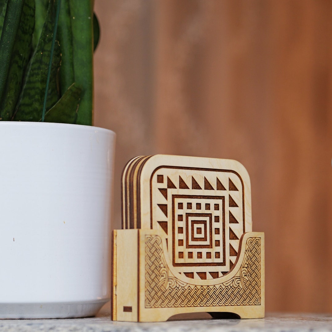 Coffee Cup Coaster, Tea Cup Coaster, Handmade Coaster, Birch Plywood ...