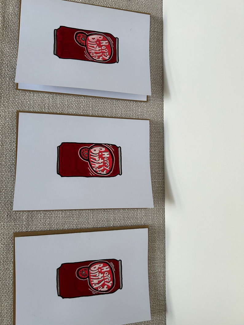 Handmade Dr. Pepper Soda Birthday Card - Etsy
