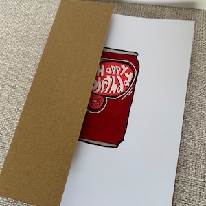 Handmade Dr. Pepper Soda Birthday Card - Etsy
