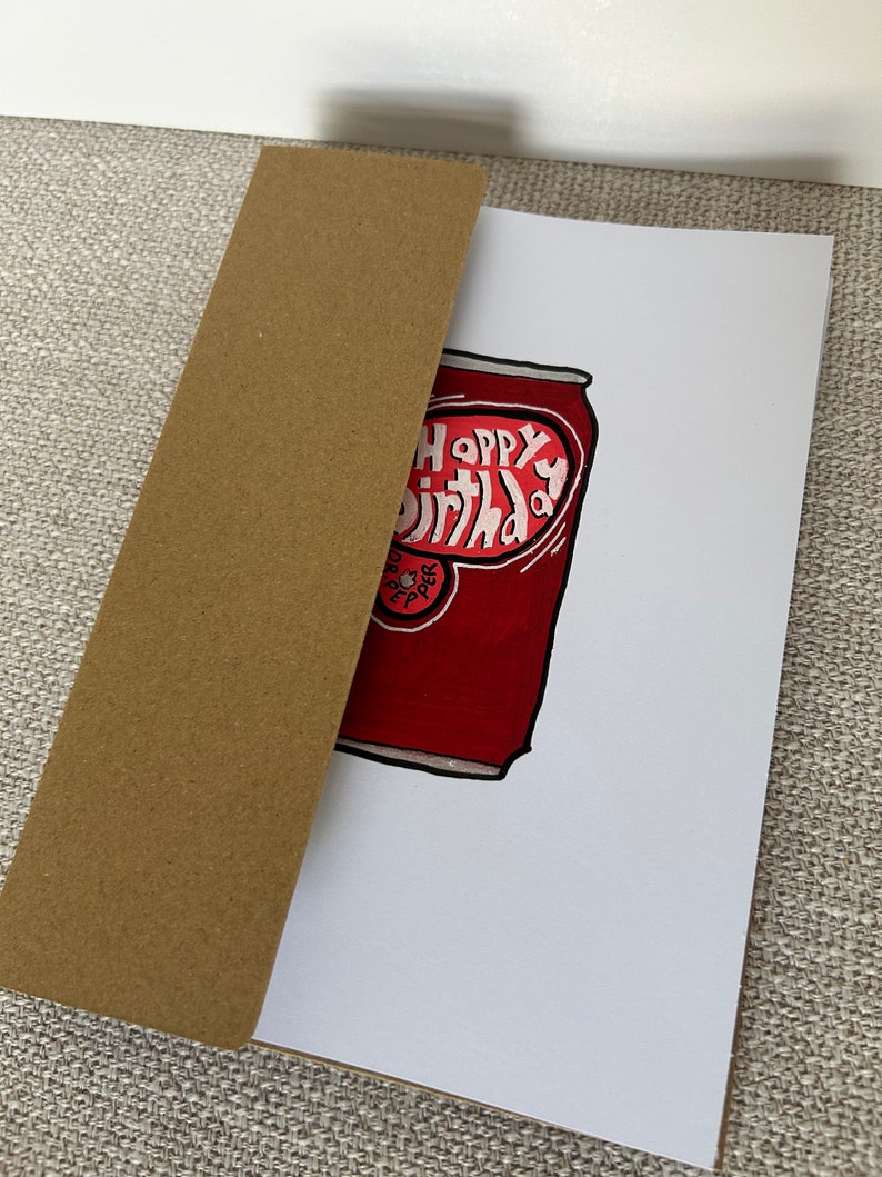 Handmade Dr. Pepper Soda Birthday Card - Etsy