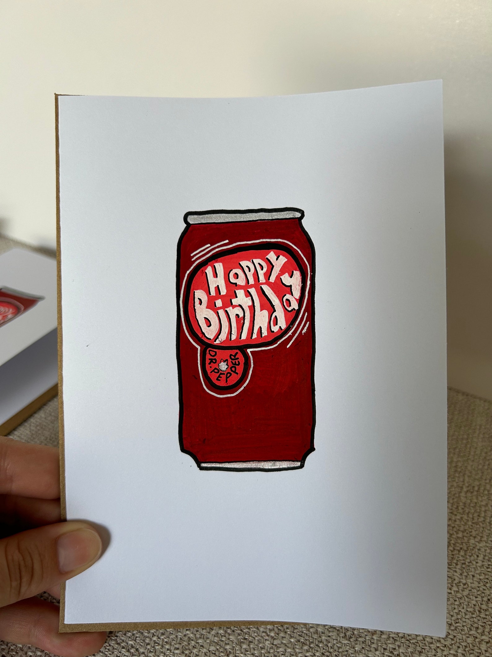 Handmade Dr. Pepper Soda Birthday Card - Etsy