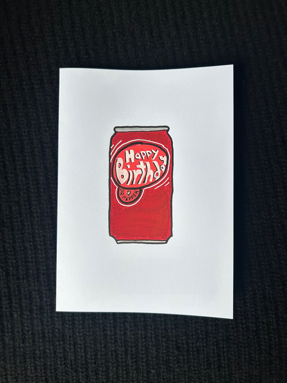 Handmade Dr. Pepper Soda Birthday Card - Etsy