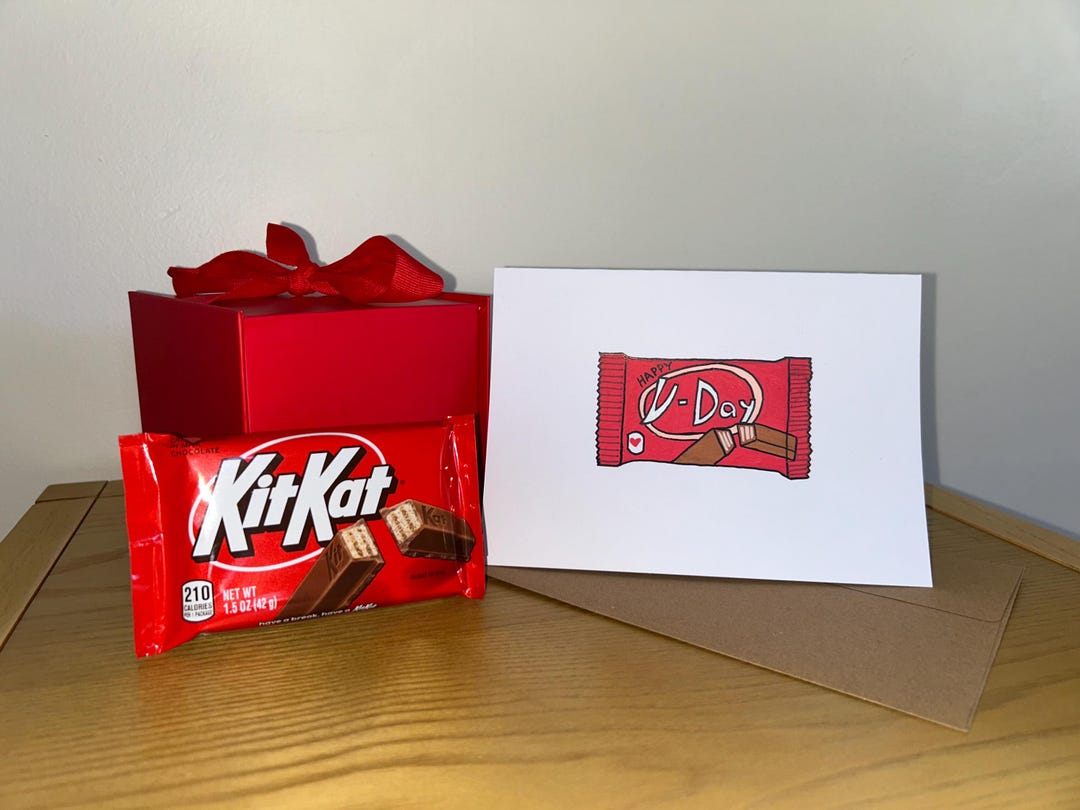 Handmade Kit Kat Valentines Day Card - Etsy