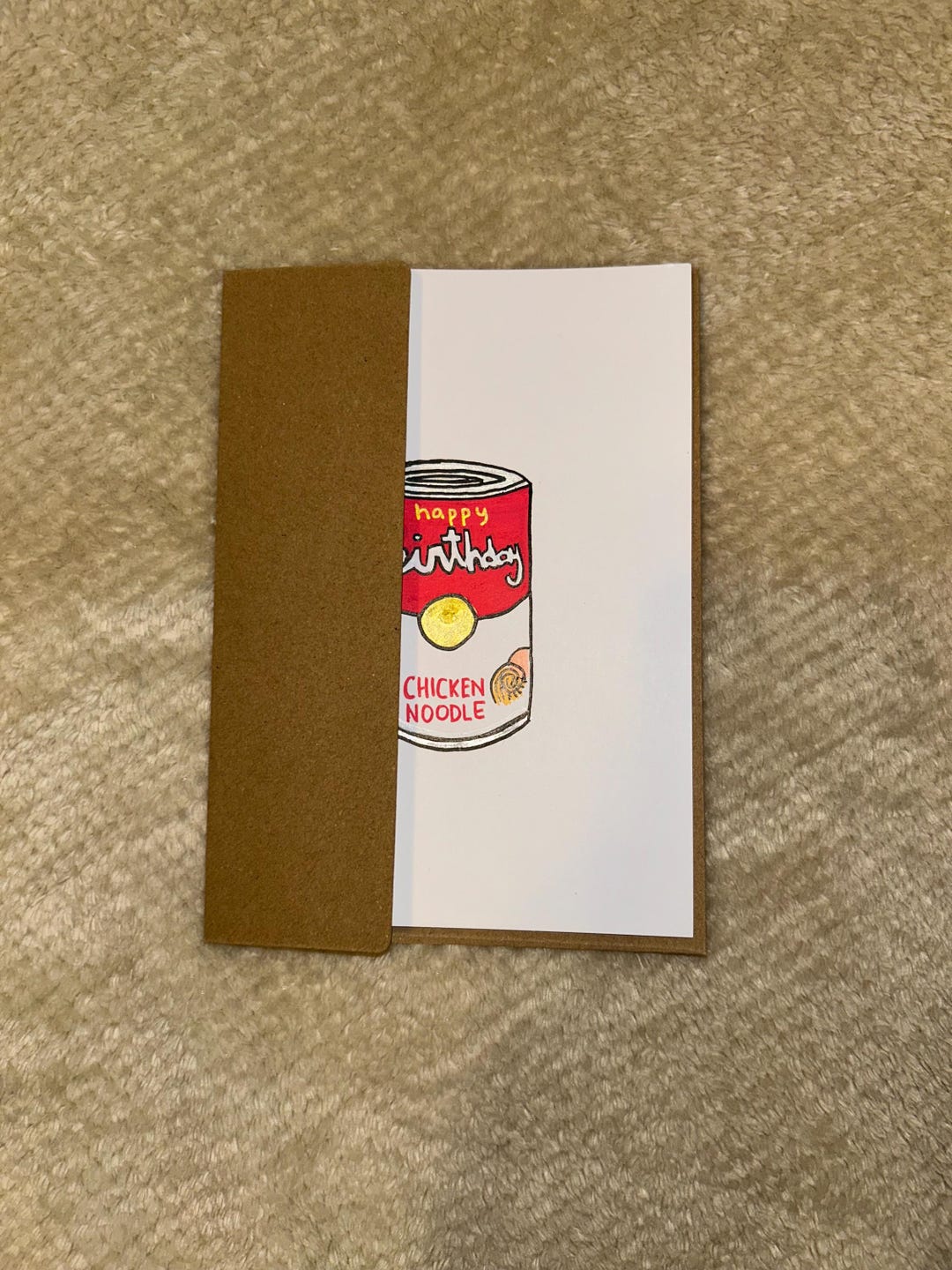 Handmade Campbell's Chicken Noodle Soup Birthday Card - Etsy