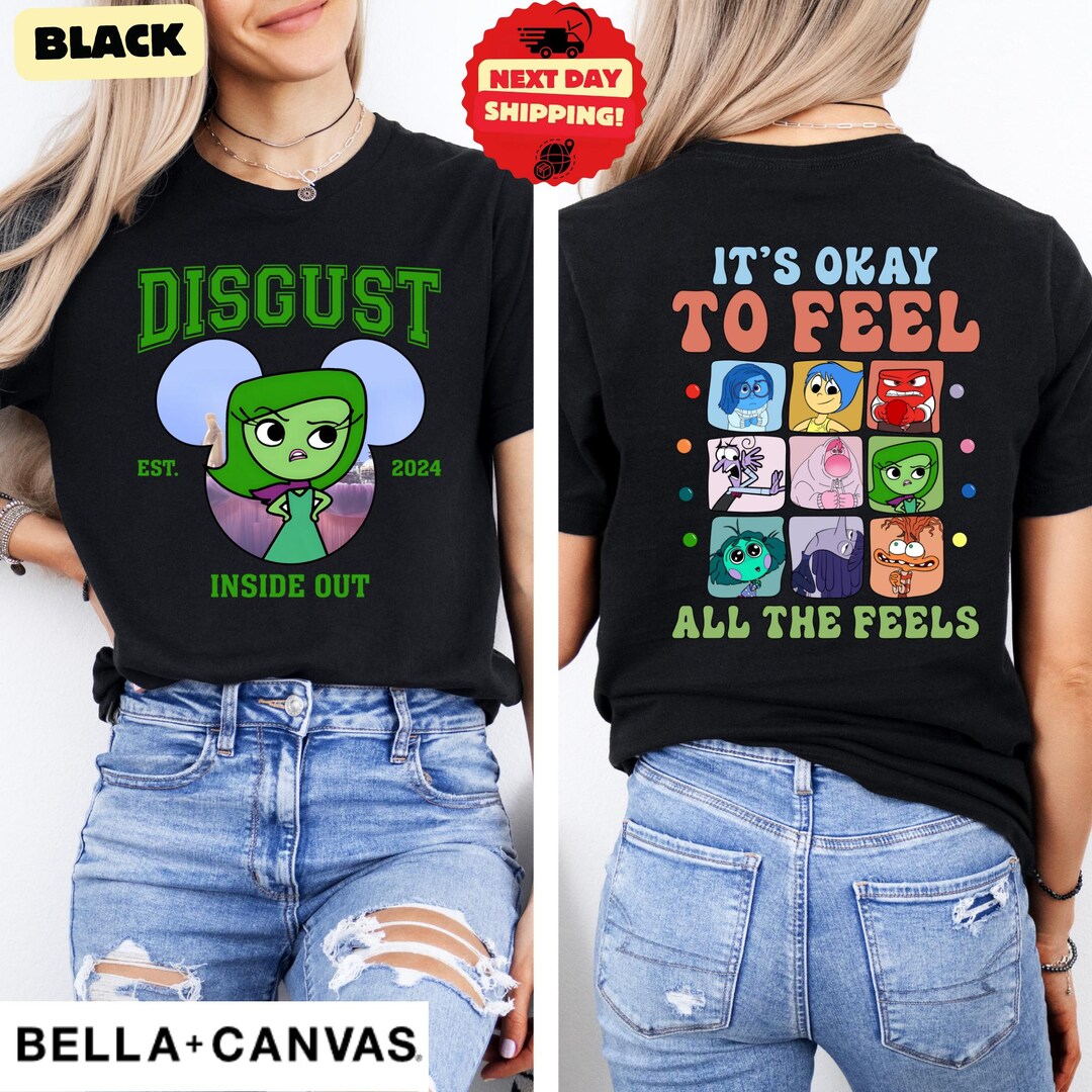 Double Sided Inside Out Character Tee, Custom Inside Out T-shirt ...