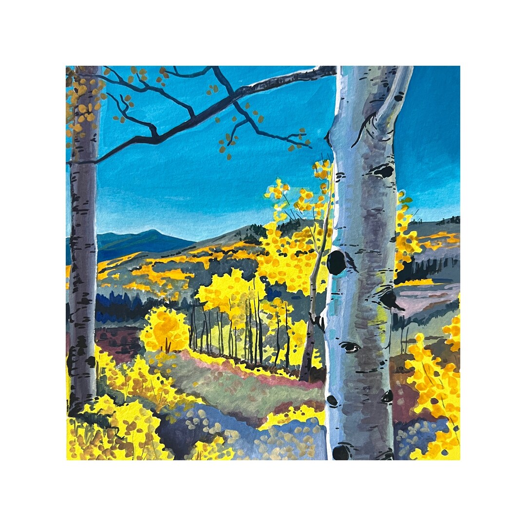 Single Aspen Landscape 6X6 Print - Etsy