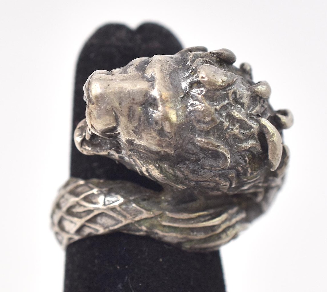 Lion Wrap Ring in Sterling Silver - Etsy