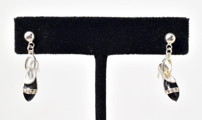 High Heel Dangle Earrings in Sterling Silver - Etsy