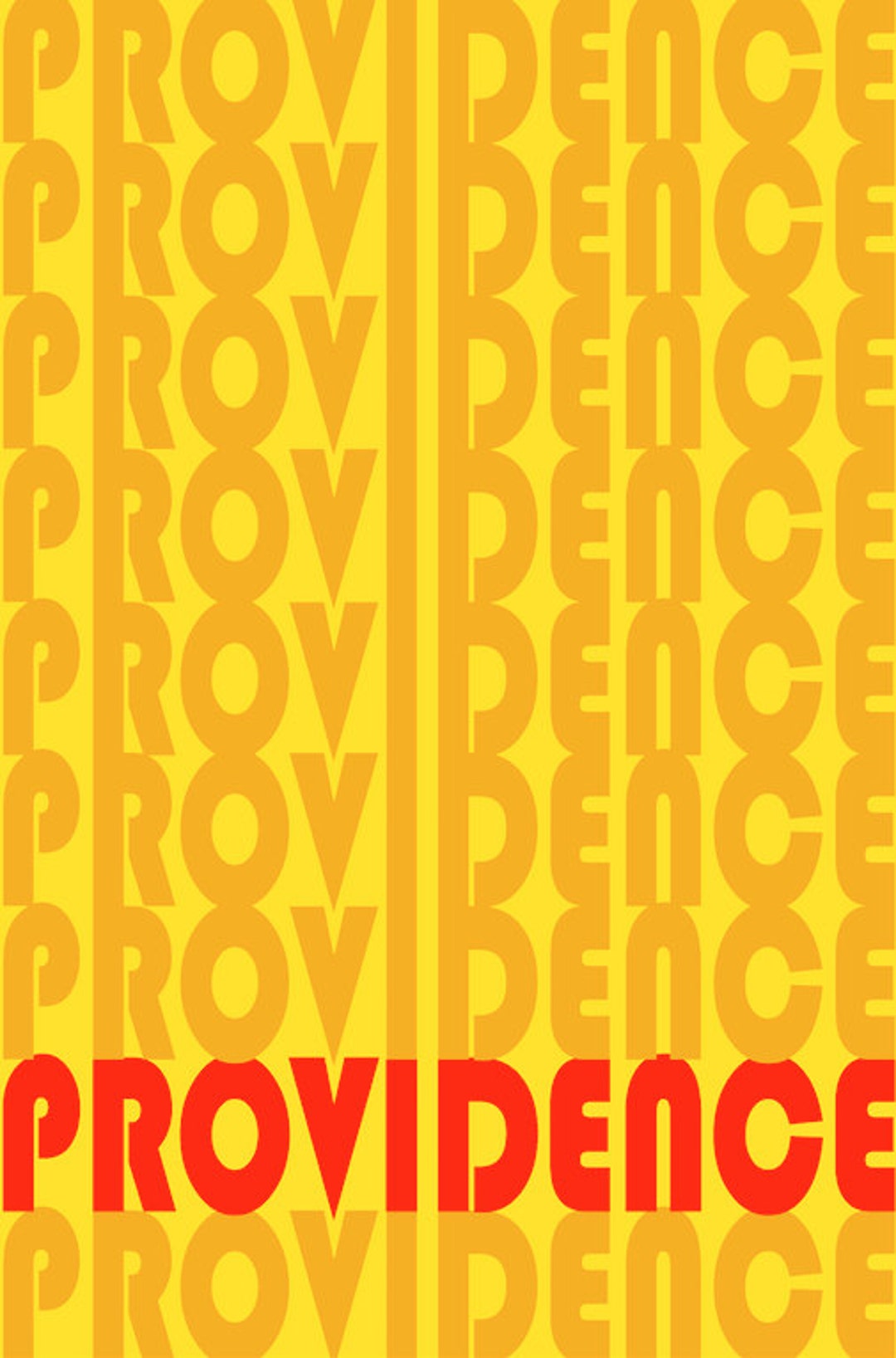 PROVIDENCE Words 2 Pop Art Print by Giraffes and Robots - Etsy