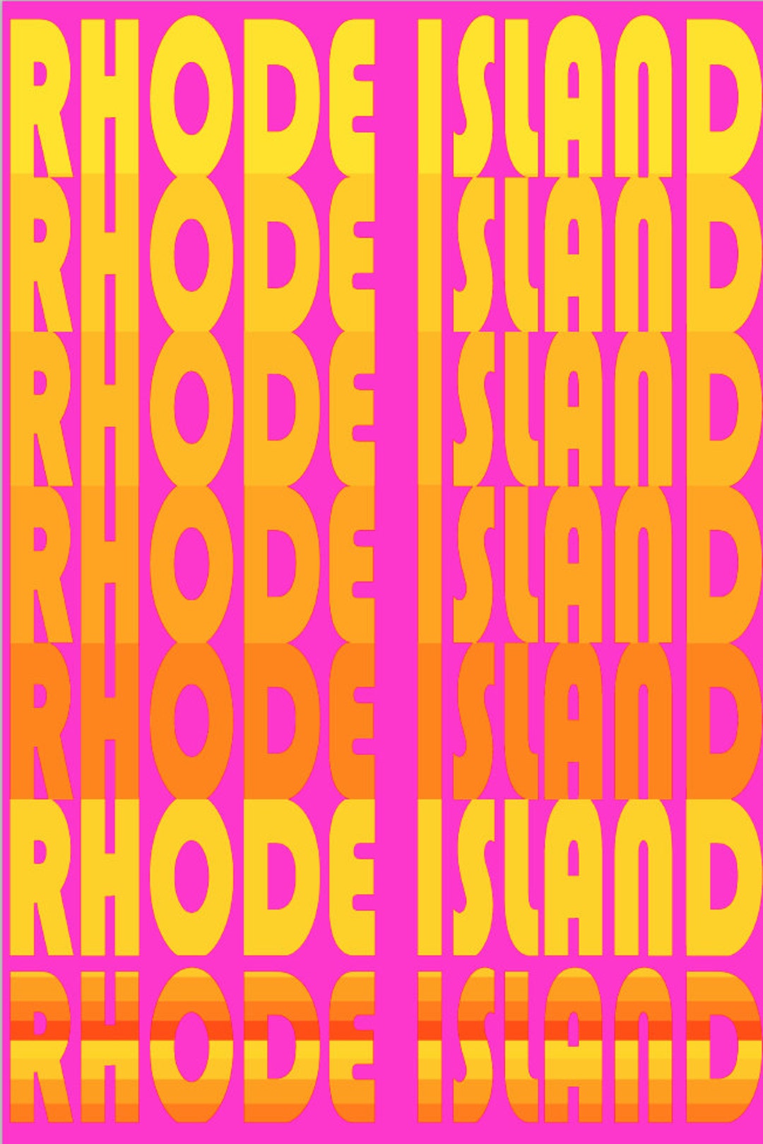 Rhode Island Words 2 Art Print by Giraffes and Robots - Etsy