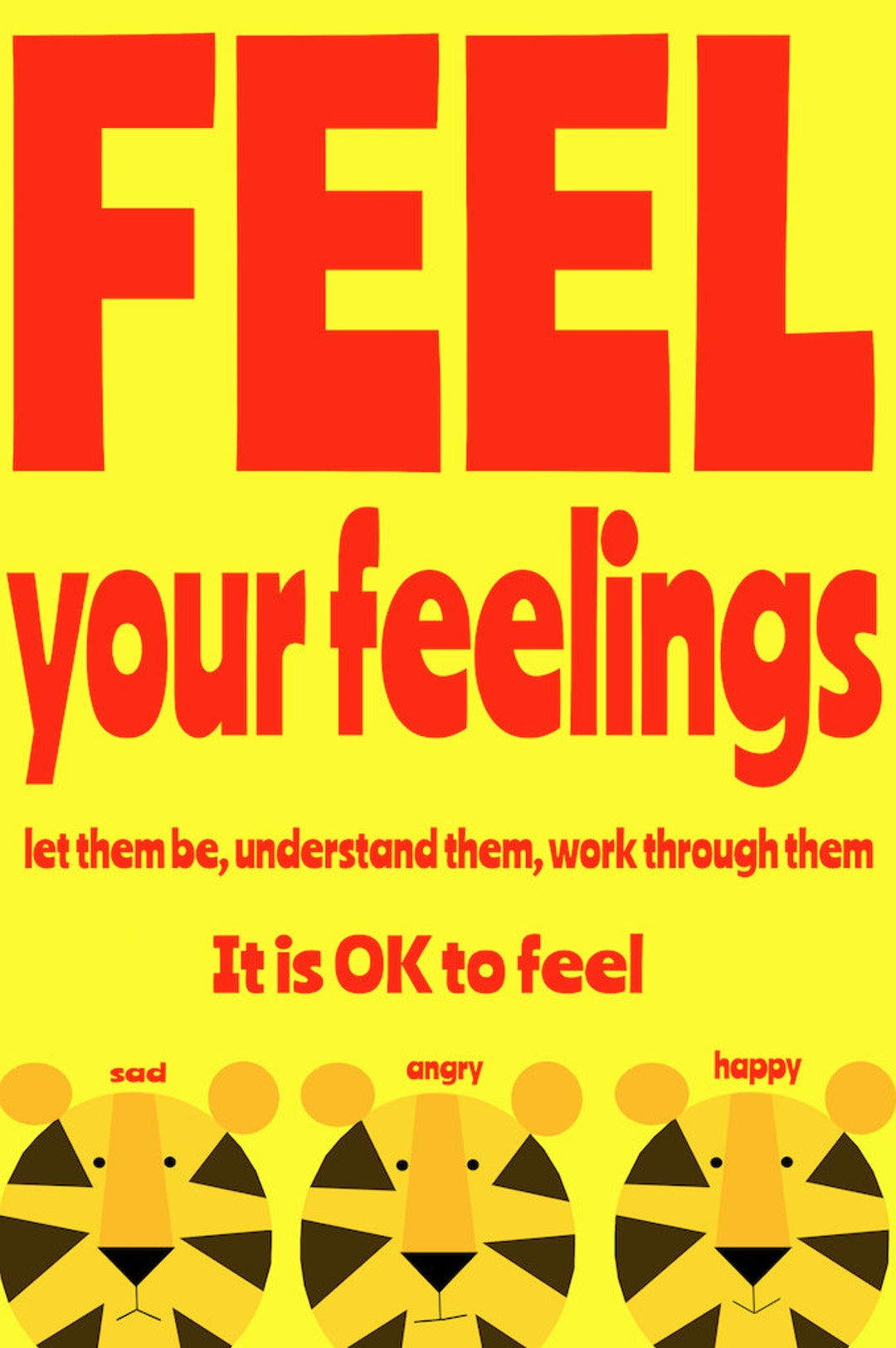 Feel Your Feelings Art Print by Giraffes and Robots - Etsy