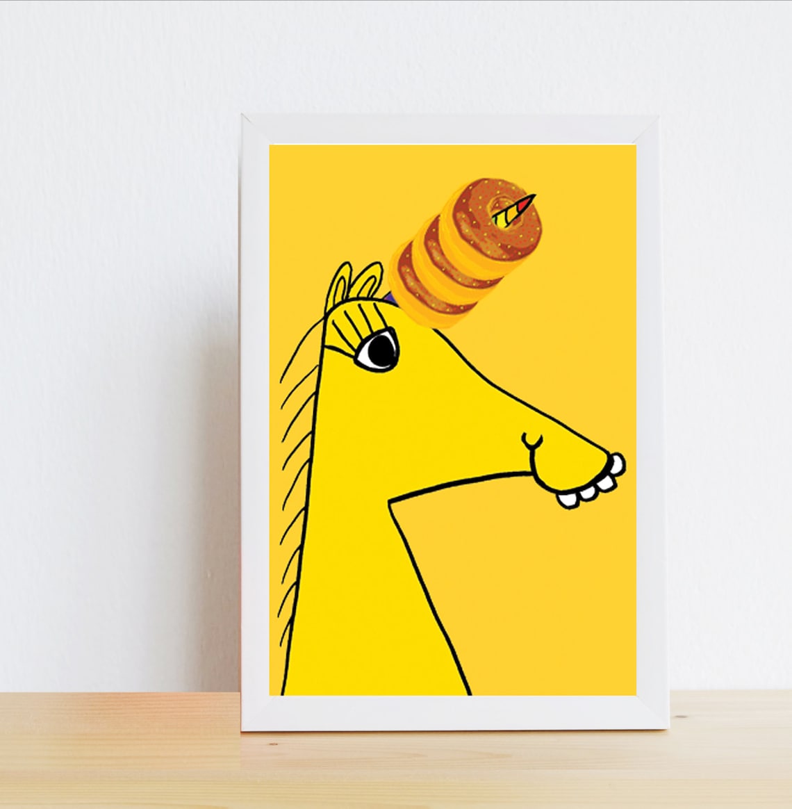 Red Hippo With Donut POP Art Print by Giraffes and Robots - Etsy