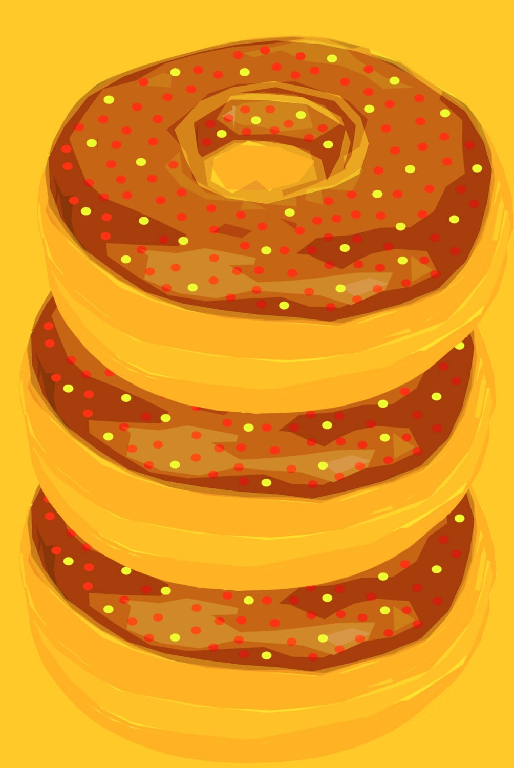 Doughnut Stack Art Print by Giraffes and Robots - Etsy