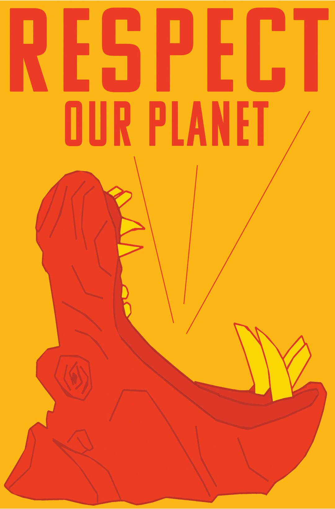 Hippo Respect Our Planet Pop Art Print by Giraffes and Robots - Etsy