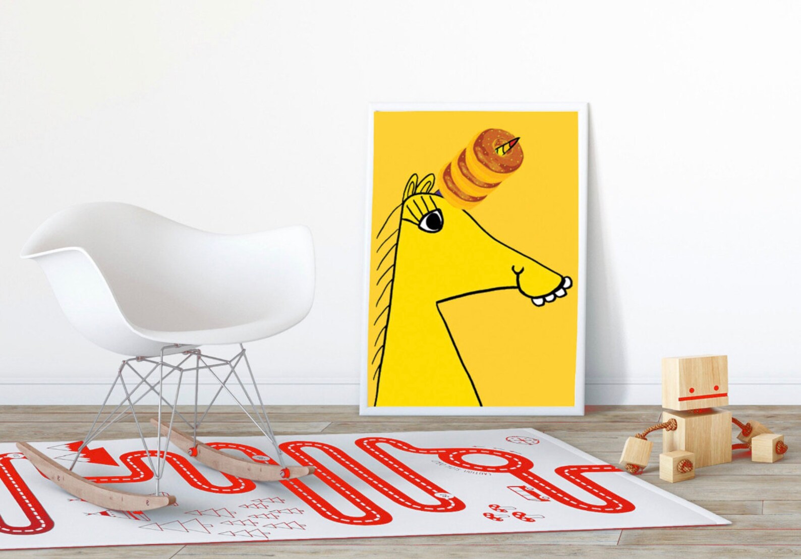 ABC LMNOP Orange POP Art Print by Giraffes and Robots - Etsy