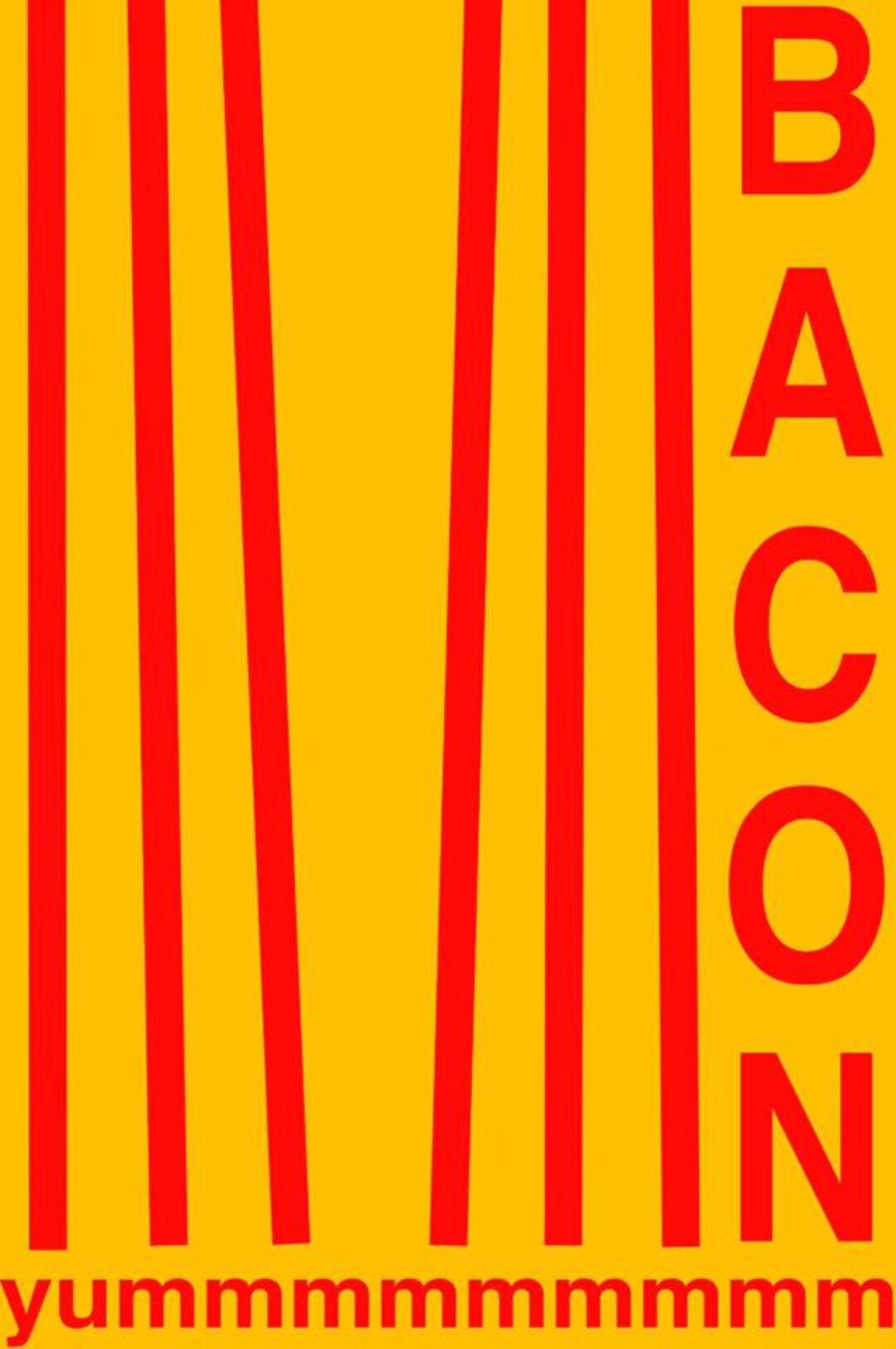 Bacon Art Print by Giraffes and Robots - Etsy