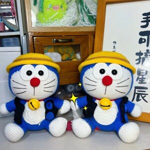 Cute Amigurumi Doraemon Crochet Plush Toy, Doraemon Stuffed Animal ...