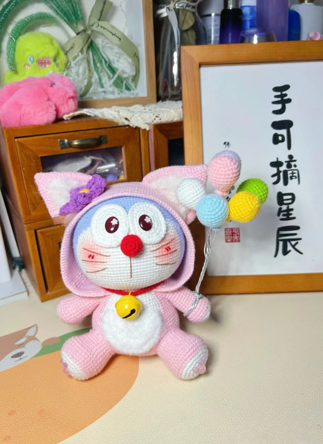 Cute Amigurumi Doraemon Crochet Plush Toy, Doraemon Stuffed Animal ...