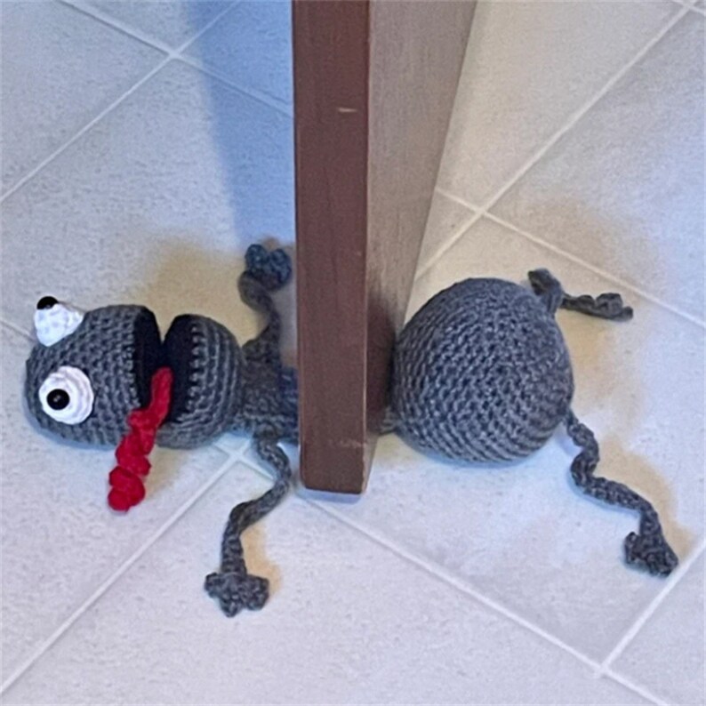 Crochet Door Stopper, Mouse Crochet, Rat Amigurumi, Hand Knit Door Stop ...
