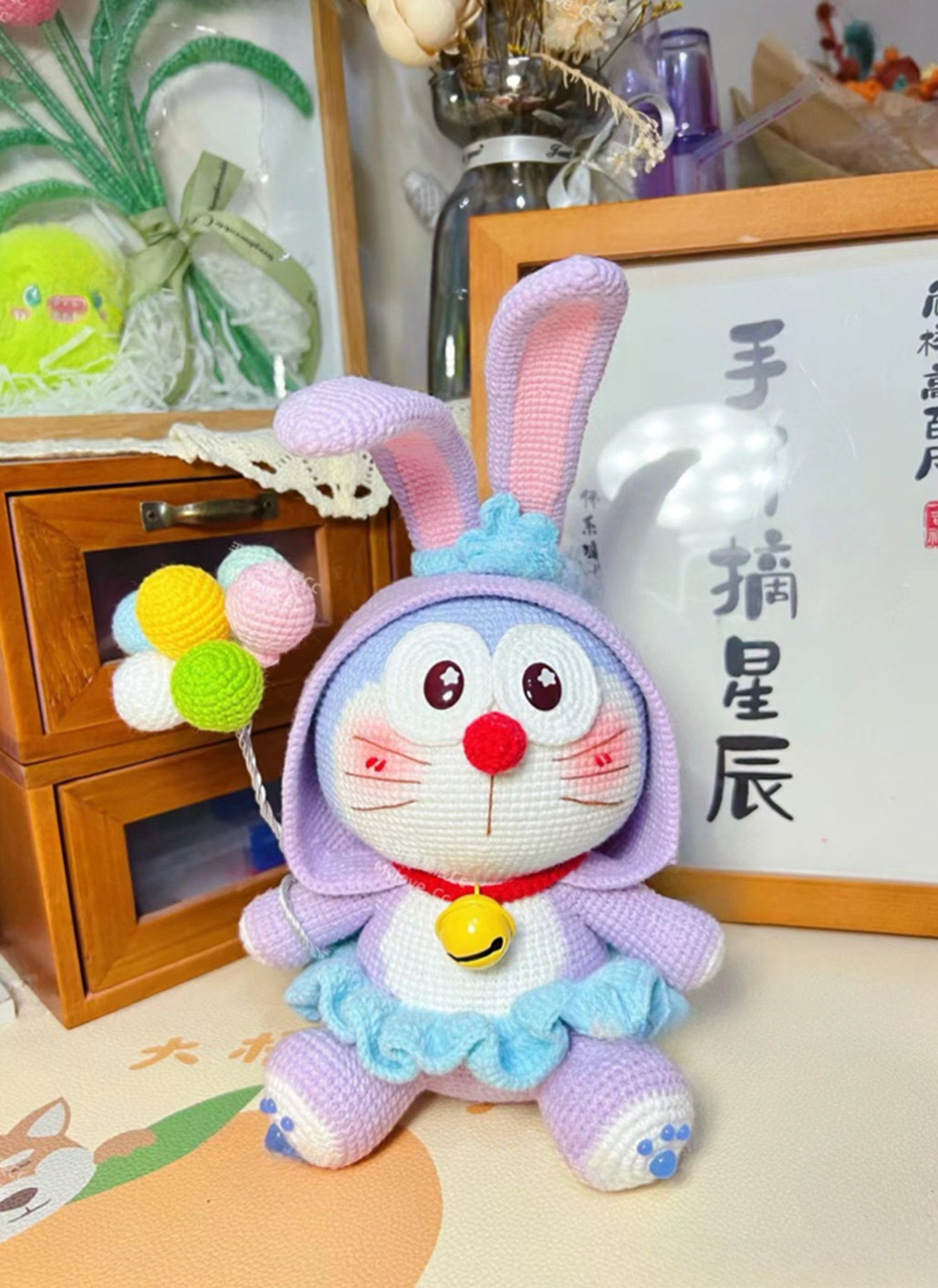 Cute Amigurumi Doraemon Crochet Plush Toy, Doraemon Stuffed Animal ...