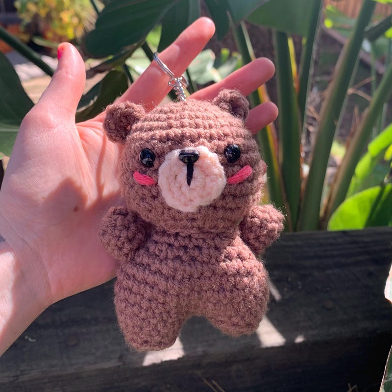 Teddy Bear Keychain - Etsy