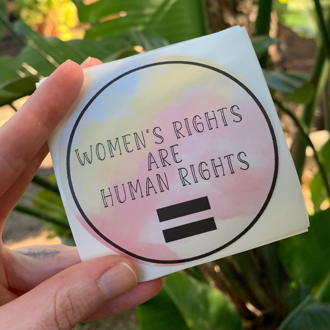 Colorful "women's Rights Are Human Rights" Stickers | Laptop Stickers ...