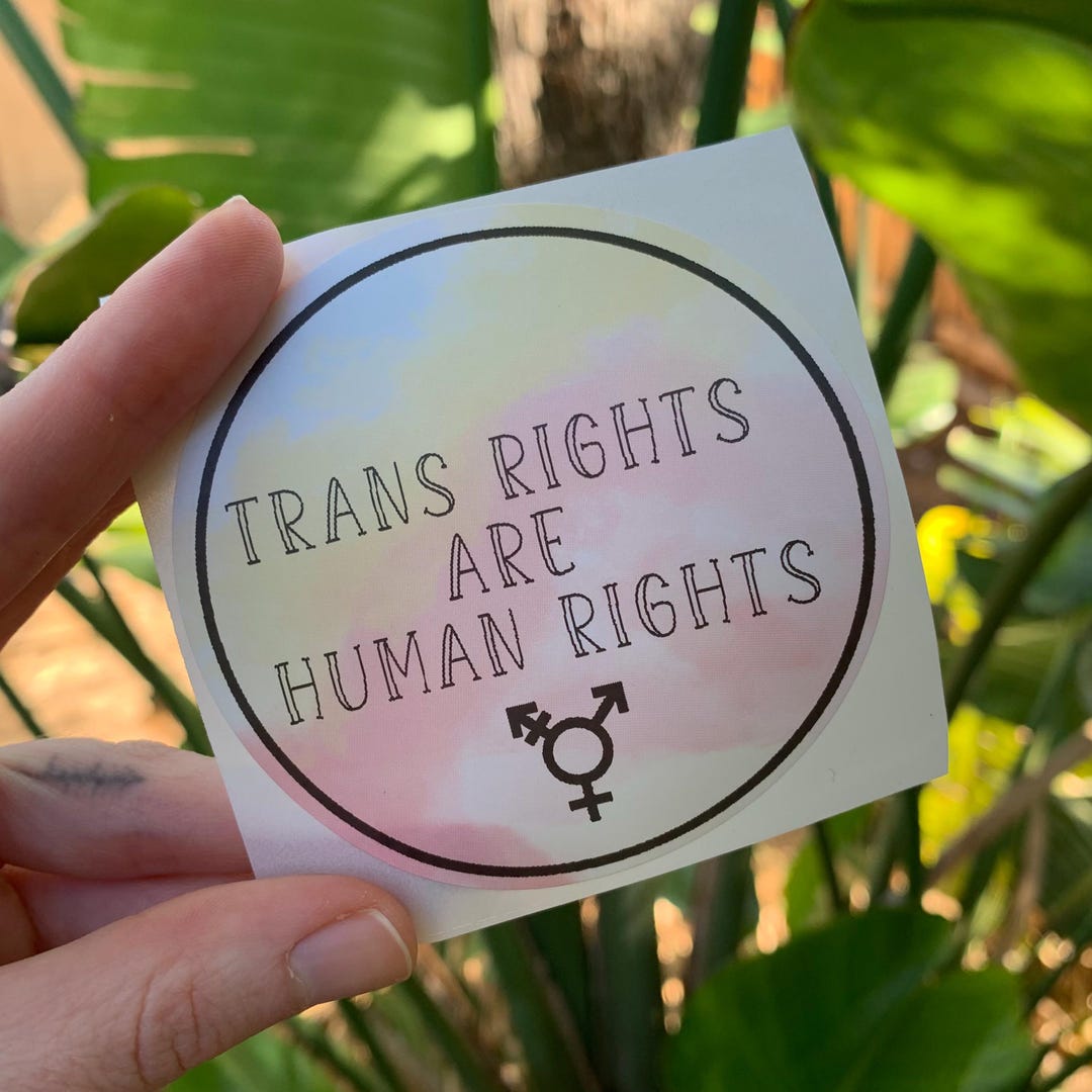 Colorful "trans Rights Are Human Rights" Stickers | Laptop Stickers ...